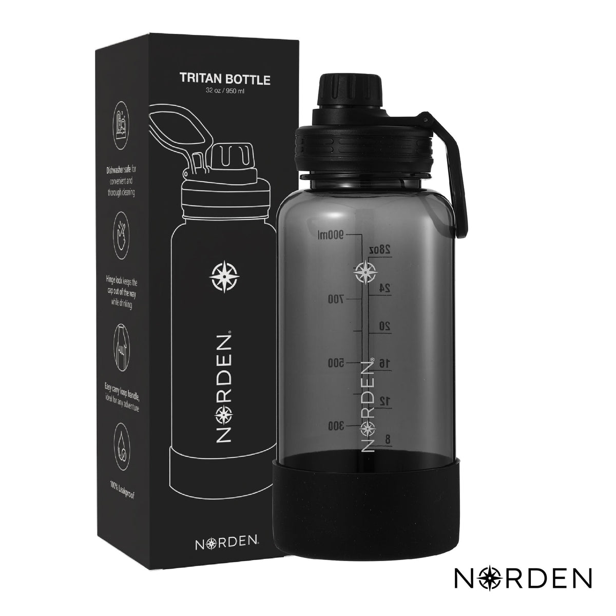 Botella Tritan Black 950 ml Norden – KiosClub