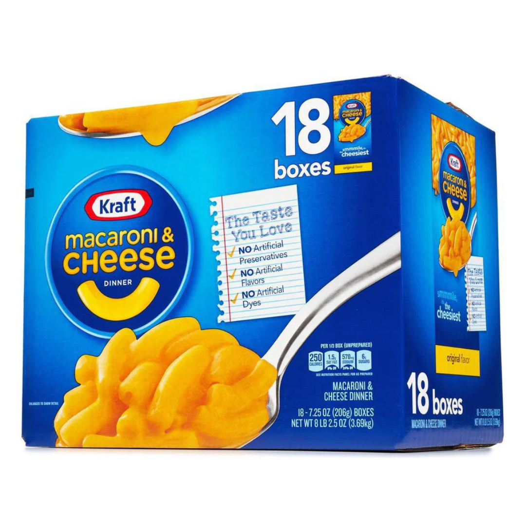 Macarrones con Queso Kraft 18 un x 206 g – KiosClub