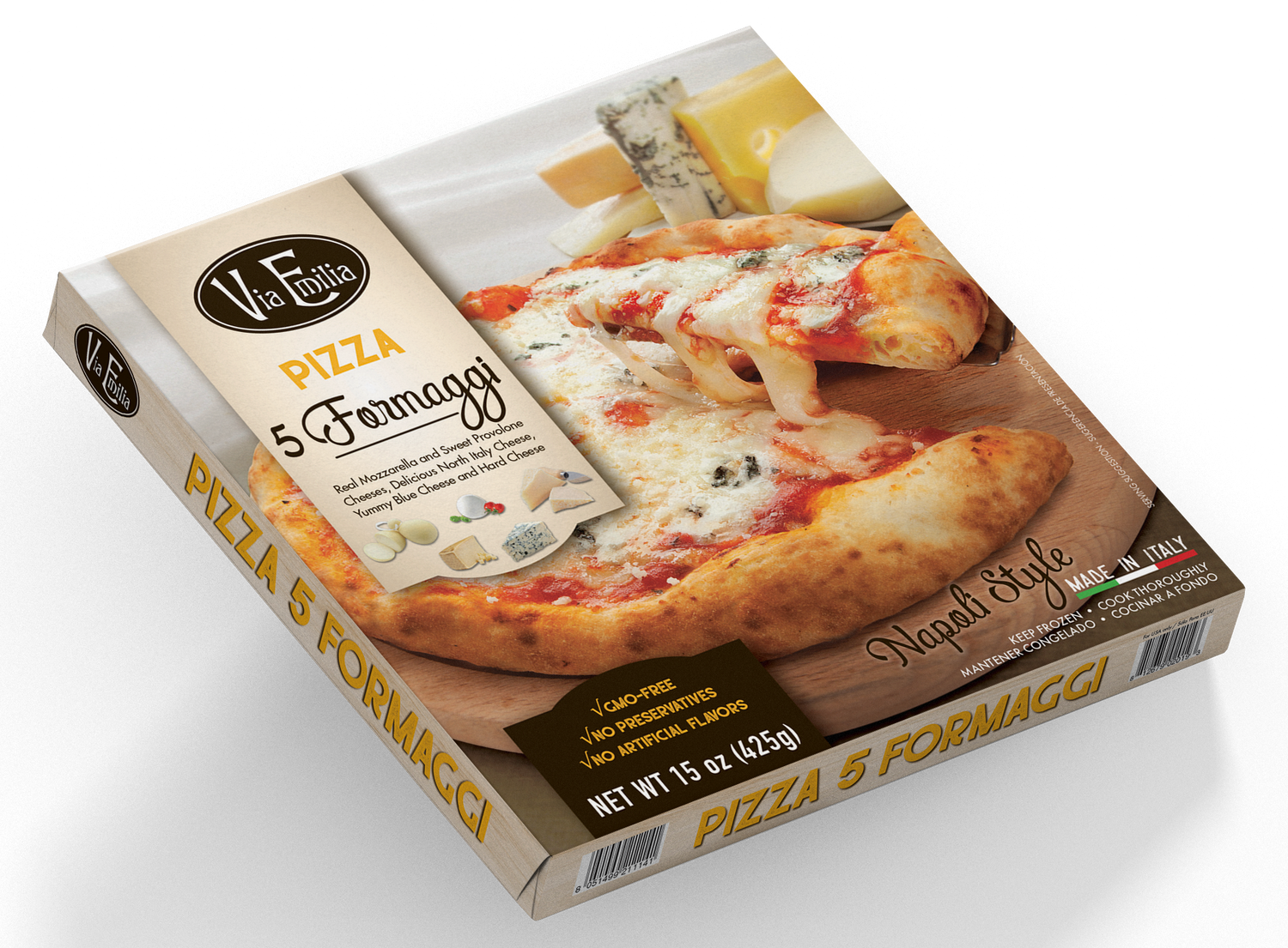 Pizza 5 Quesos Napolitana Via Emilia 425 g – KiosClub