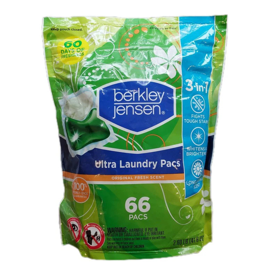 Detergente en Cápsulas Ultra Original Fresh Scent Berkley Jensen 66 un ...